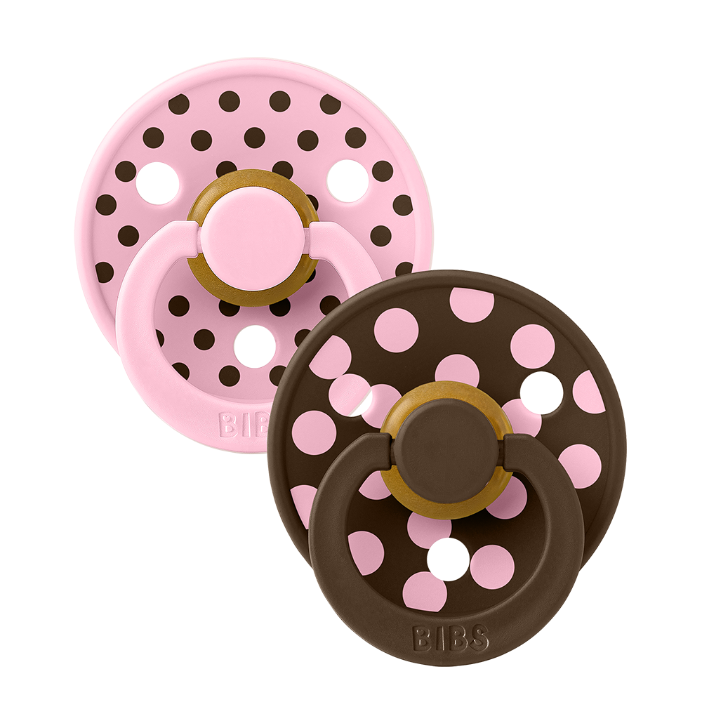 BIBS STUDIO sutter 2 pak Polka | Baby Pink/Mocha