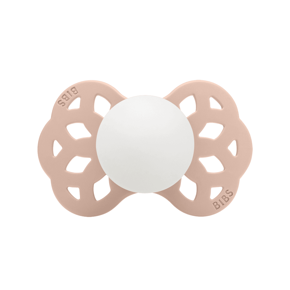 BIBS Infinity GLOW Pacifier - Blush | Nighttime Comfort