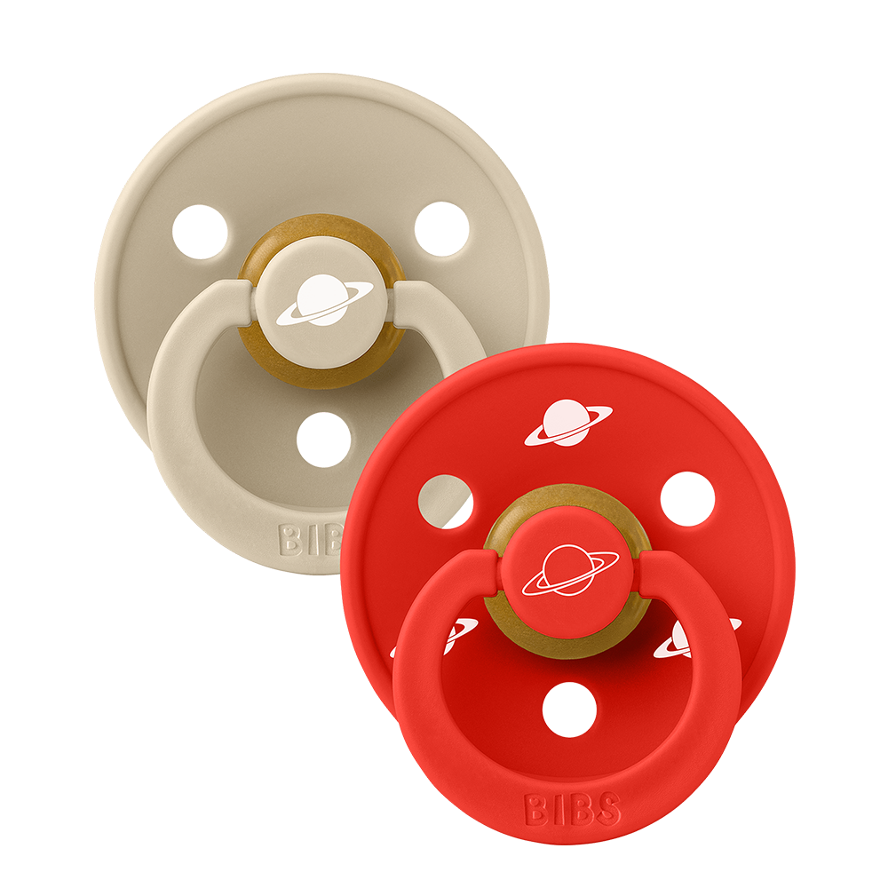 BIBS x Planet Nusa Pacifier 2-Pack – Vanilla & Candy Apple