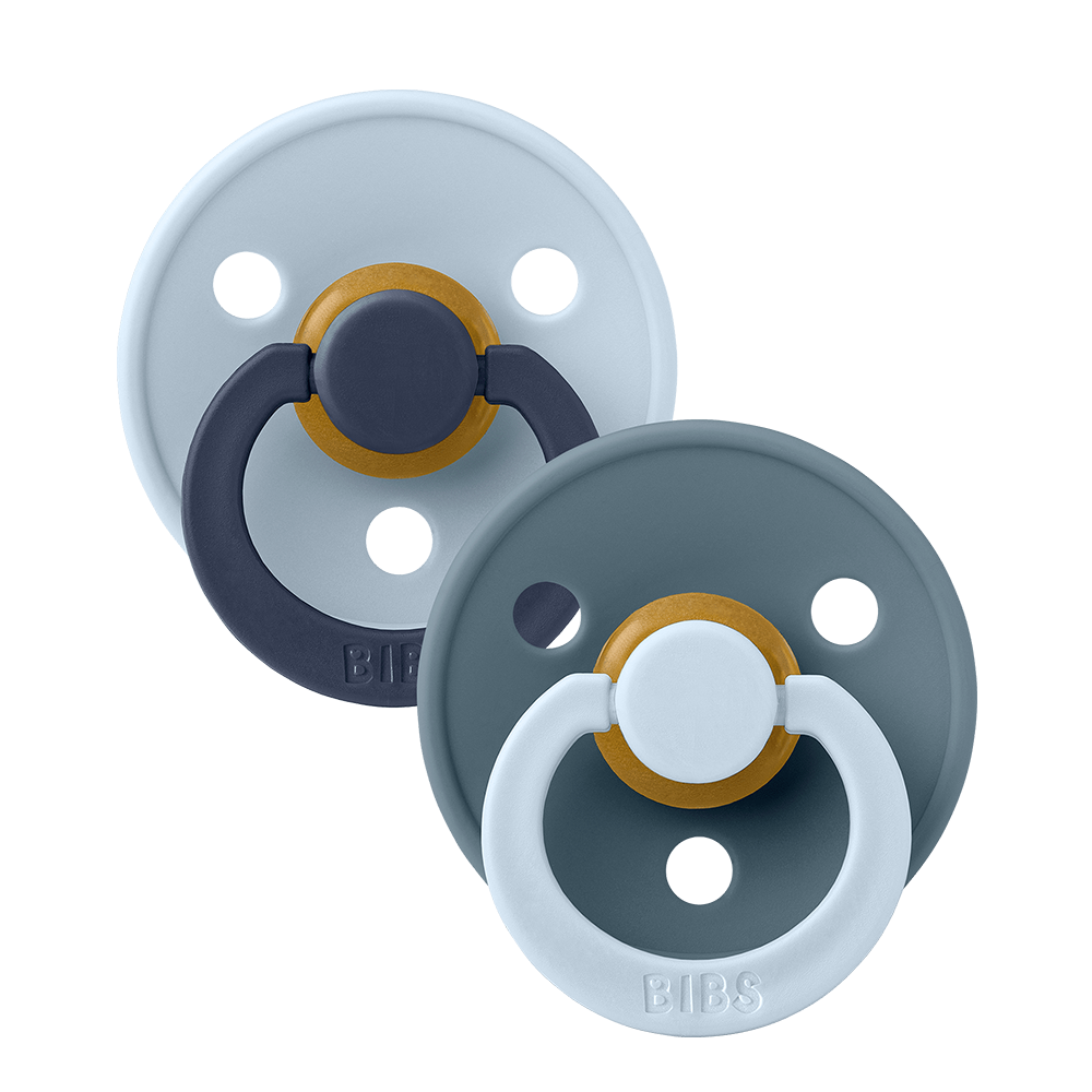BIBS STUDIO Fusion 2 Pack – Baby Blue & Petrol Dummies