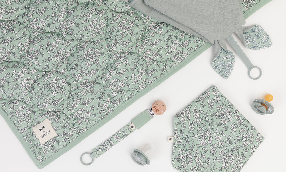 BIBS x LIBERTY Quilted Blanket - Eloise Ivory