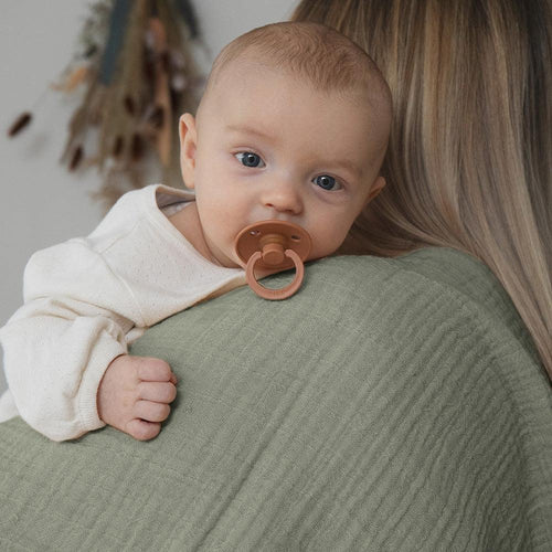 BIBS Kangaroo Hoodie Towel - Baby Sage Cotton